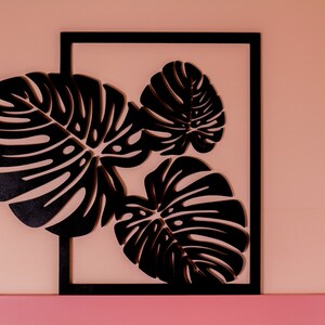 Monstera Wall Art / Monstera Leaves Wall Decor / Monstera Wood Wall Art ...