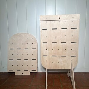 Summit Floor Display Stand – Handmade Wood Rack With Shelves & Pegs ...