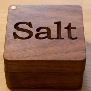 Walnut Wood Salt Container / Salt Pinch / Seasoning Container ...
