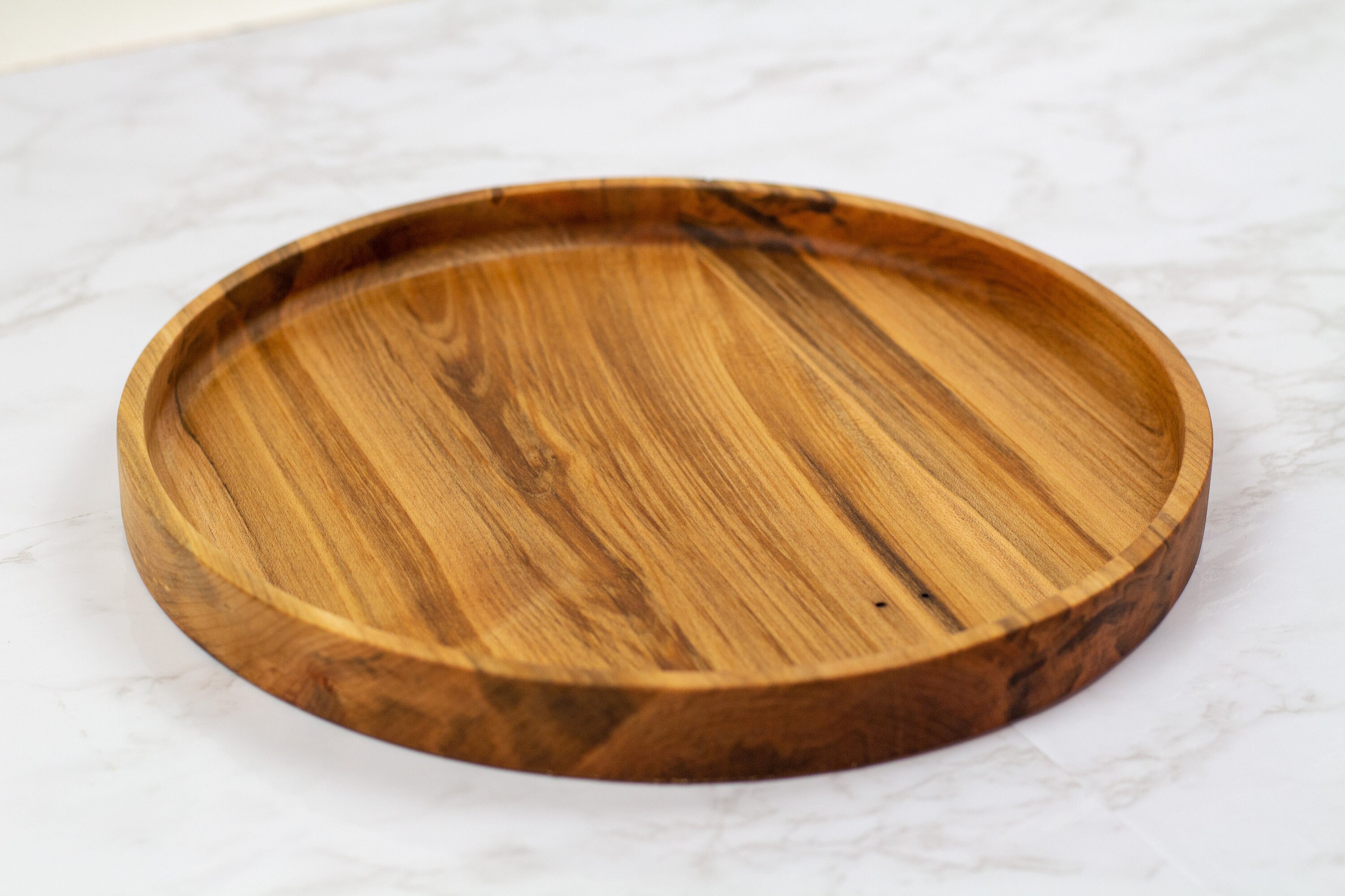 12 Round Maple Tray / Wood Decorative Tray / Ottoman Tray / Wooden ...