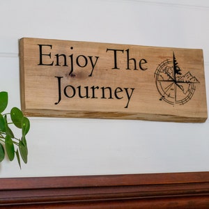 Enjoy the Journey Sign / Adventure Sign / Travel Wall Hanging / Home ...