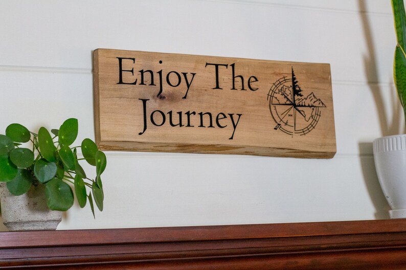 Enjoy the Journey Sign / Adventure Sign / Travel Wall Hanging - Etsy