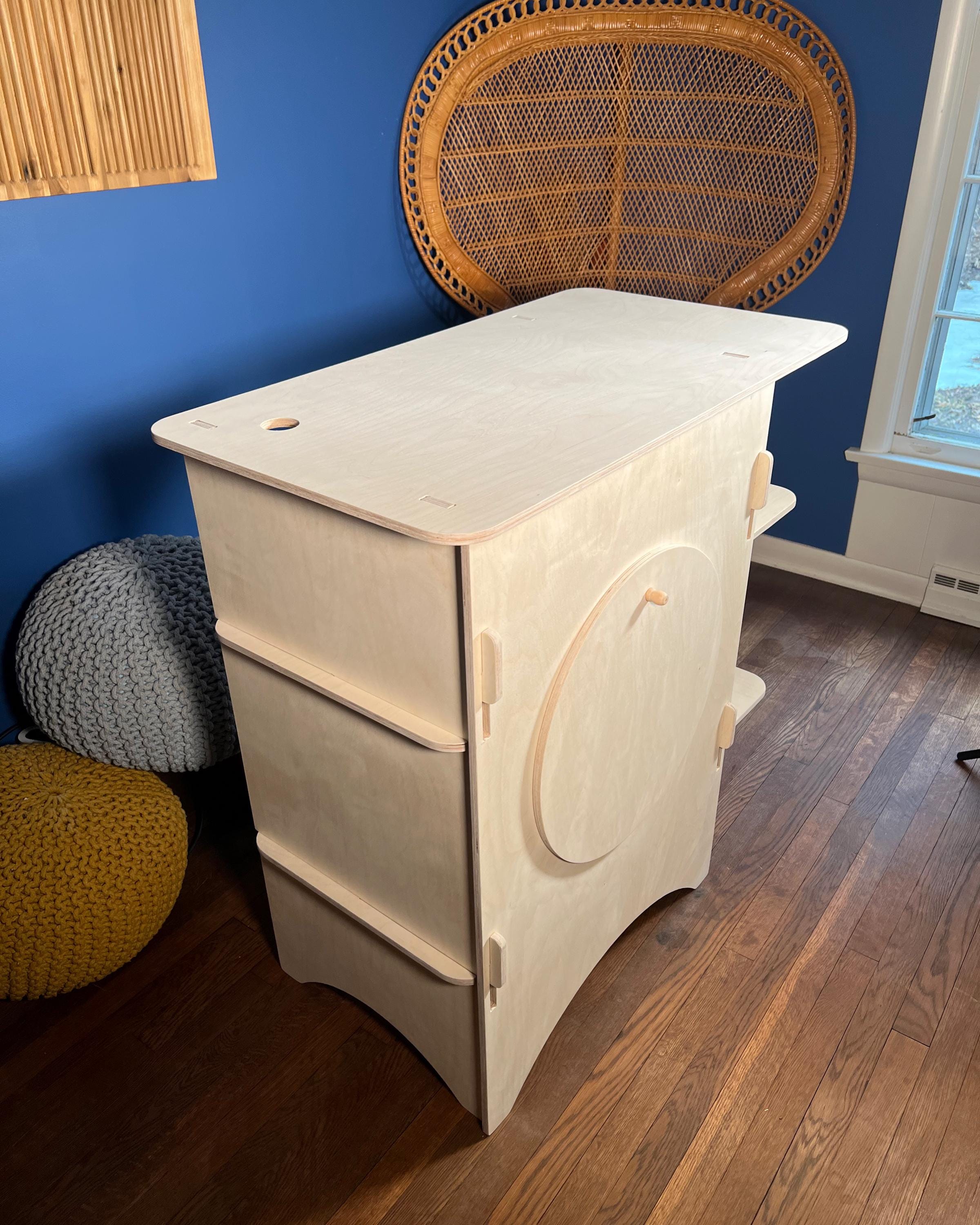 Collapsible Wooden Vendor Kiosk – Baltic Birch Craft Fair Display With ...