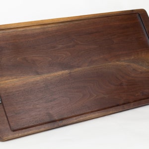 Large Walnut Serving Tray W/ Handles / Decorative Tray / Charcuterie Board - Etsy