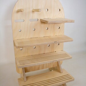 Summit Compact Tabletop Display – Handmade Wood Rack With Shelves ...