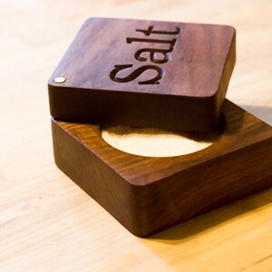 Walnut Wood Salt Container / Salt Pinch / Seasoning Container ...