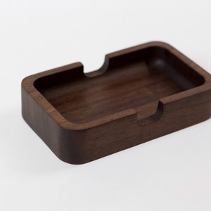 Business Card Holder / Walnut Business Card Holder / Small Wooden ...