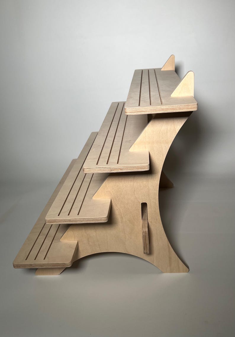 4-tier Baltic Birch Plywood Vendor & Retail Display Shelf for Craft ...