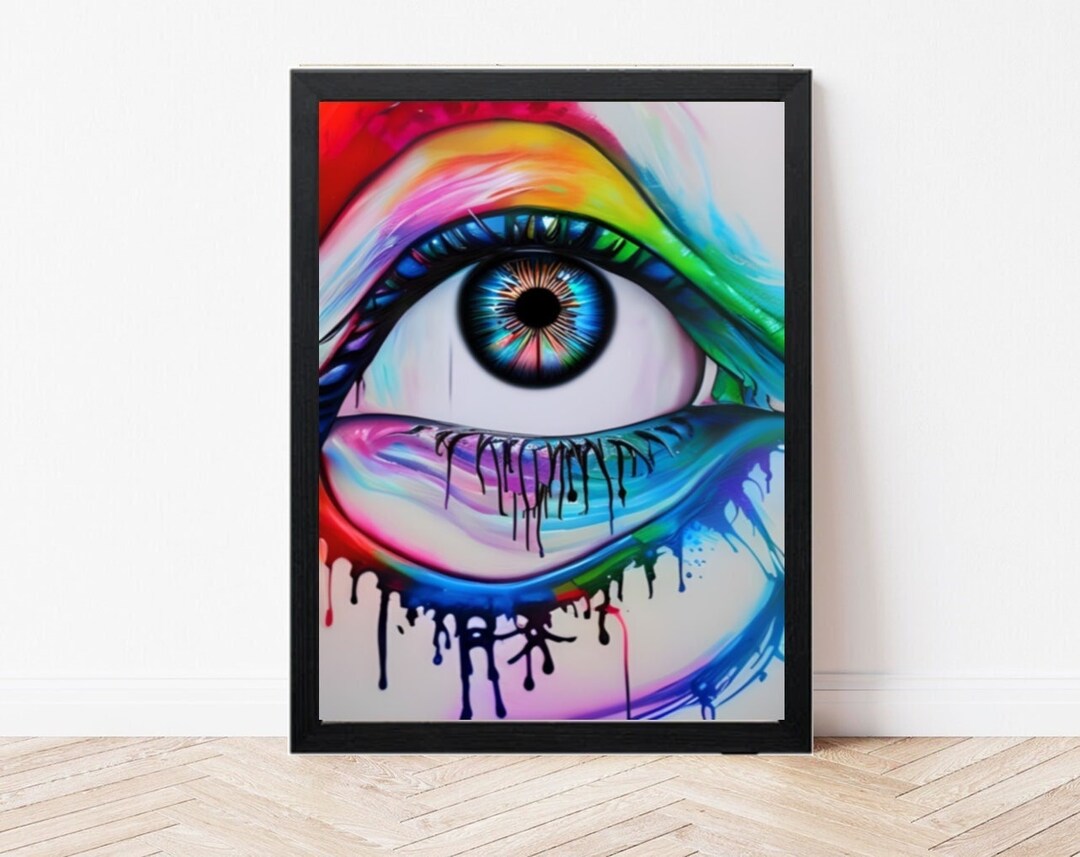 Dripping Eye Colourful Eye Wall Art Eye Pop Art Graffiti - Etsy