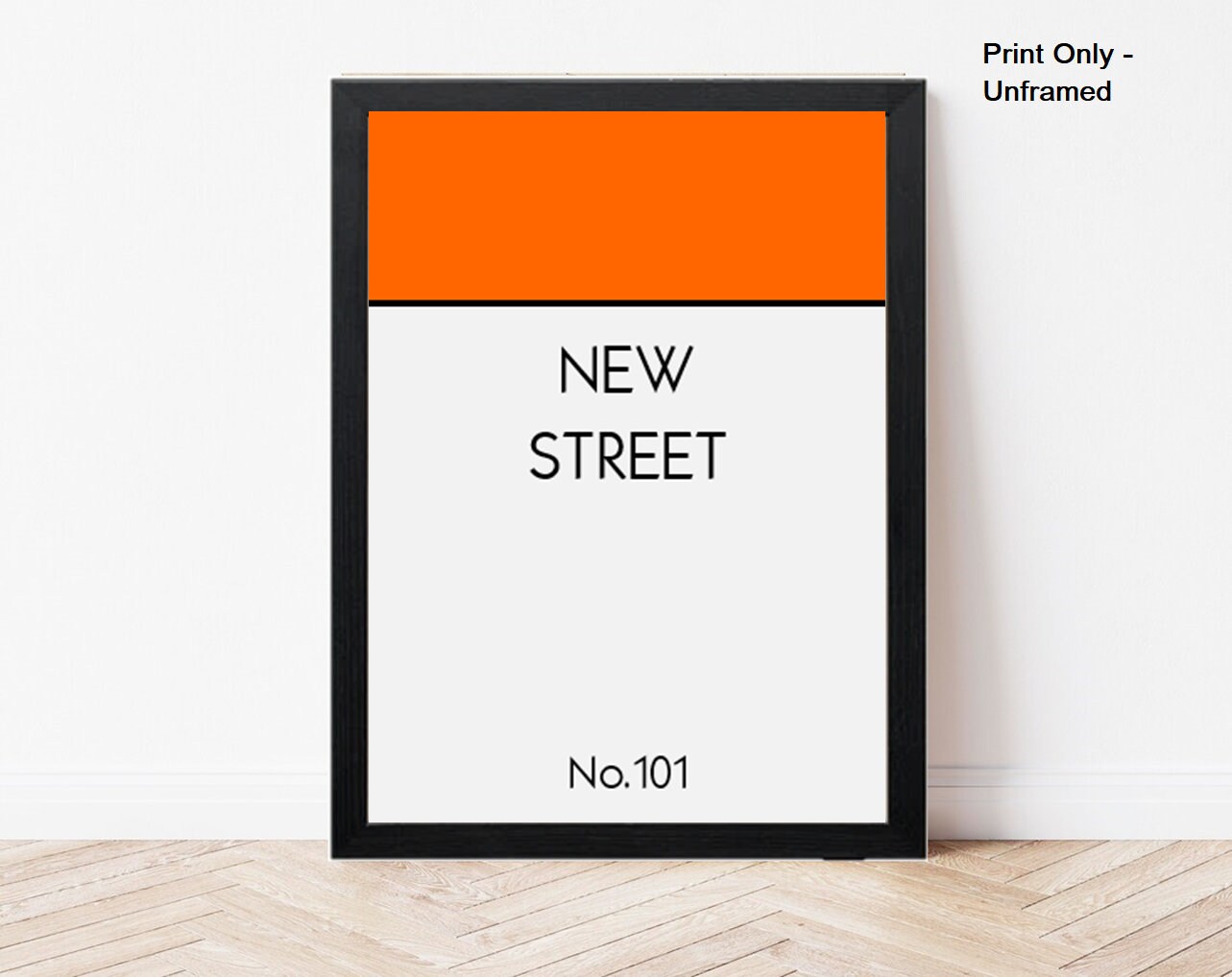 Personalised Monopoly Custom Street Name Print - New Home Wall Art ...