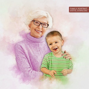 Remember Loved One Portrait, Lost Loved One Custom Portrait Gift ...