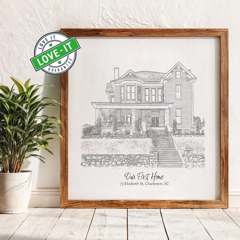 Custom House Sketch - Ideal Realtor Closing Gift and Marketing Tool ...