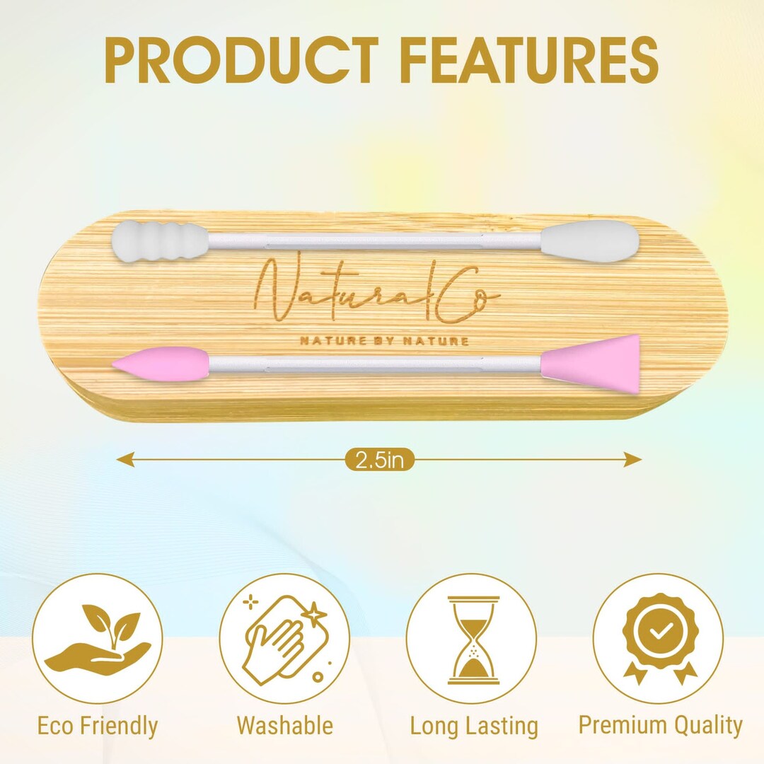 Gentle, Reusable, Sustainable Cotton Buds for Ears With Portable Travel ...