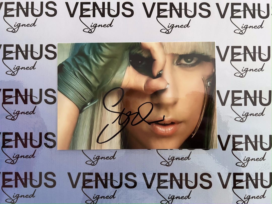 AUTOGRAPH Lady Gaga Hand Signed Photo - Etsy