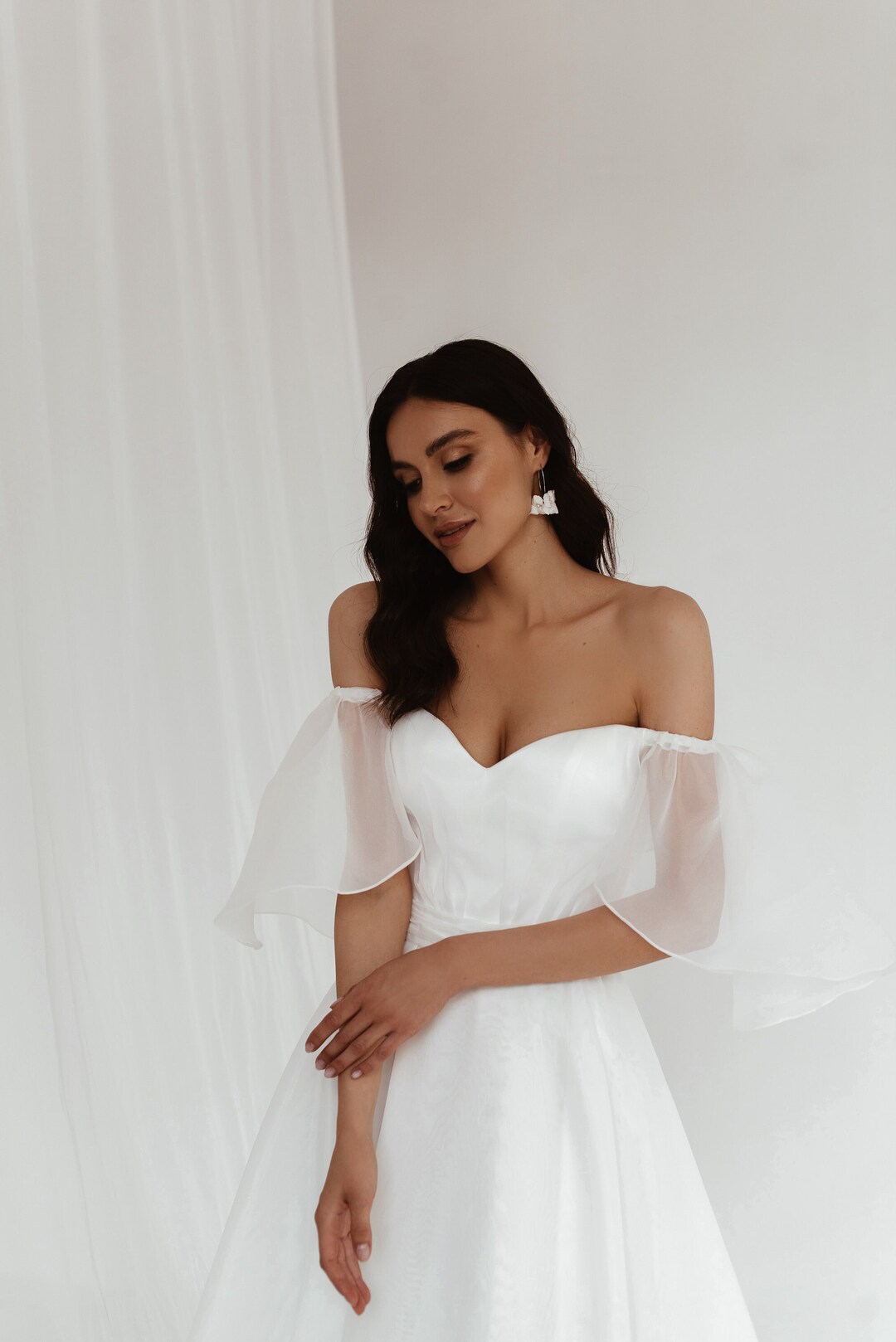 Wedding Gown SAMPLE SALE 40% XS Draped Corset A-line Bridal Dress ...