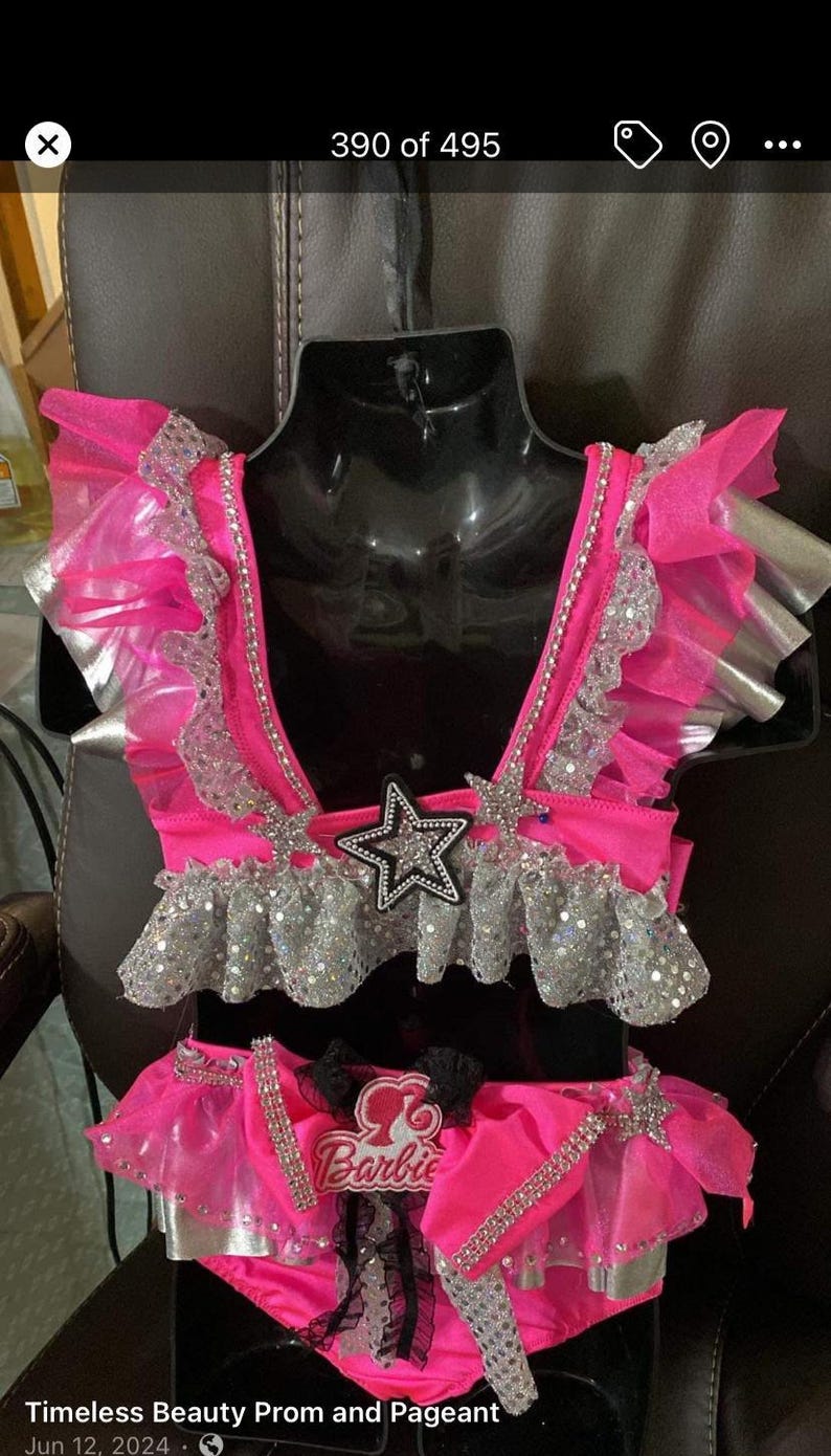 Barbie Themed Glitz Pageant Swimsuit - Etsy