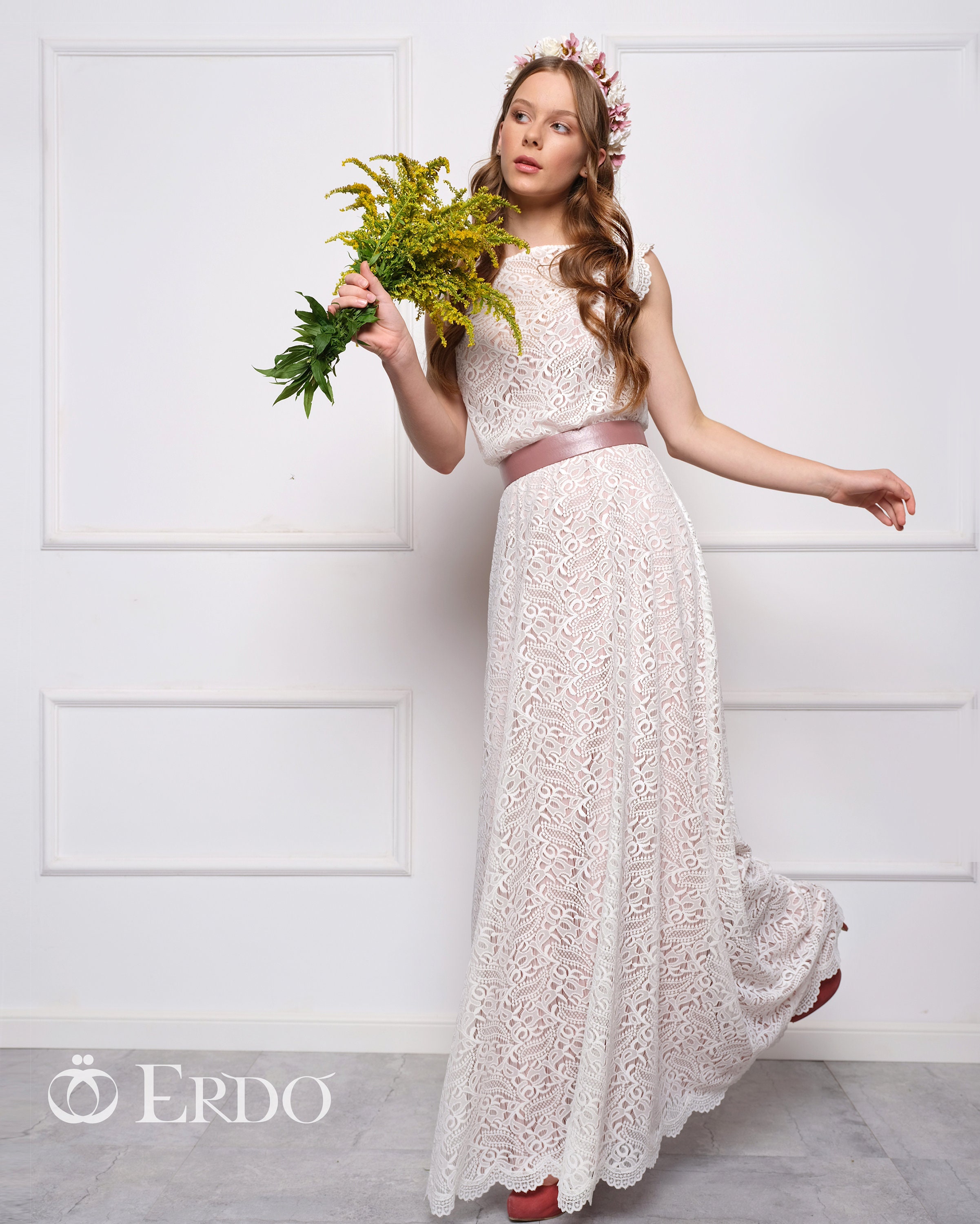 Wedding Dress, Bridal Lace Wedding Dress With Satin Underneath Dress - Etsy