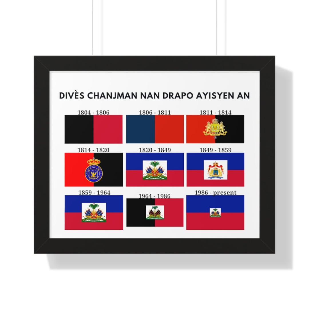 Evolution of the Haitian Flag Portrait - Etsy UK