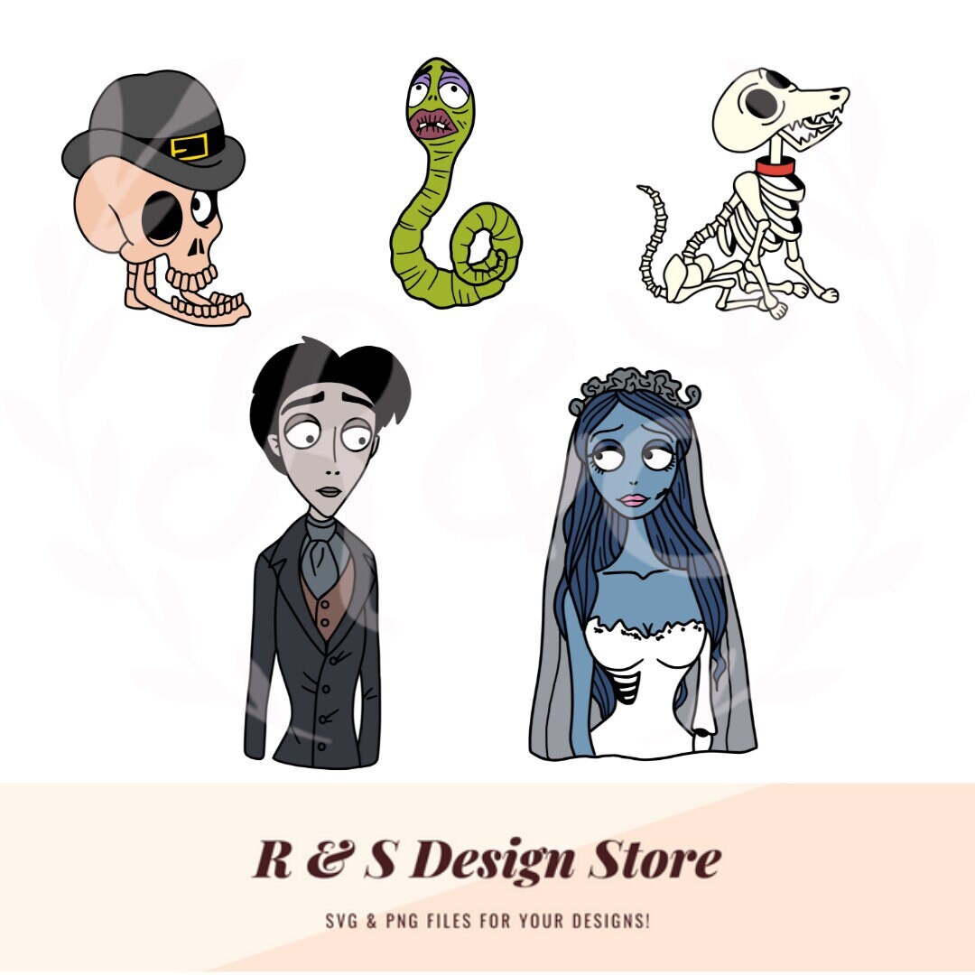 Corpse, Dead, Bride, Film, Character Bundle, Svg, Png. - Etsy
