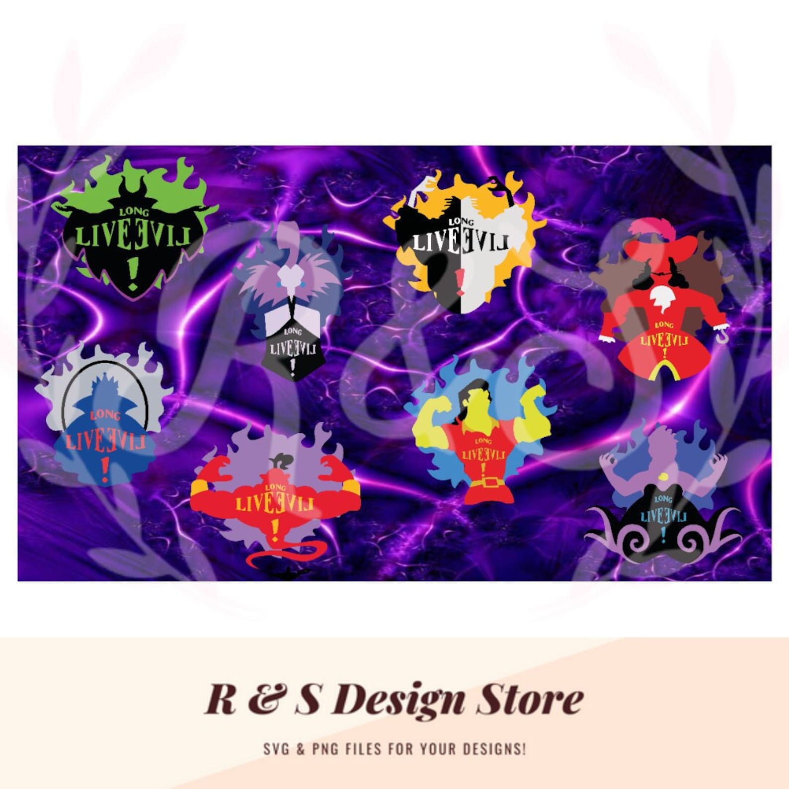 Descendants, Villain, Long Live Evil, Logos, Emblems, Tumbler, Png. - Etsy