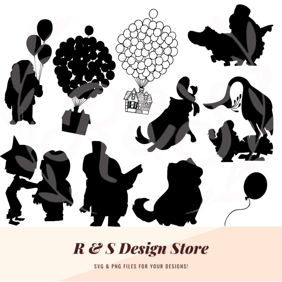 Pixar Character Silhouettes Premium Vector | Cartoon Character Of Kids