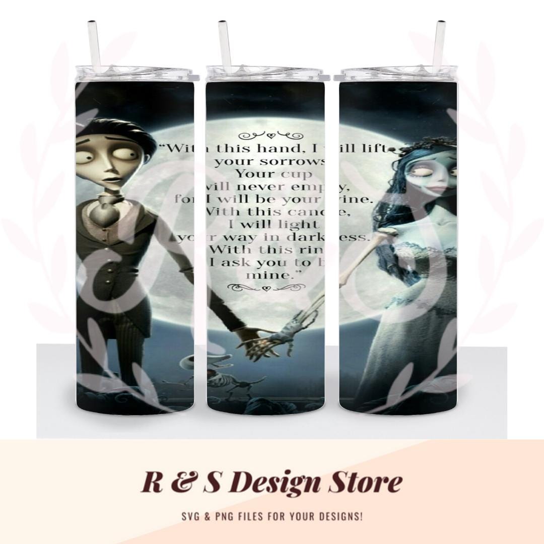 Corpse Bride Tumbler Wrap, Emily, Vows PNG - Etsy