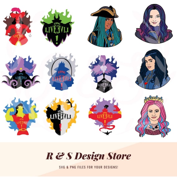 Descendants Villain Long Live Evil Svg Png. - Etsy