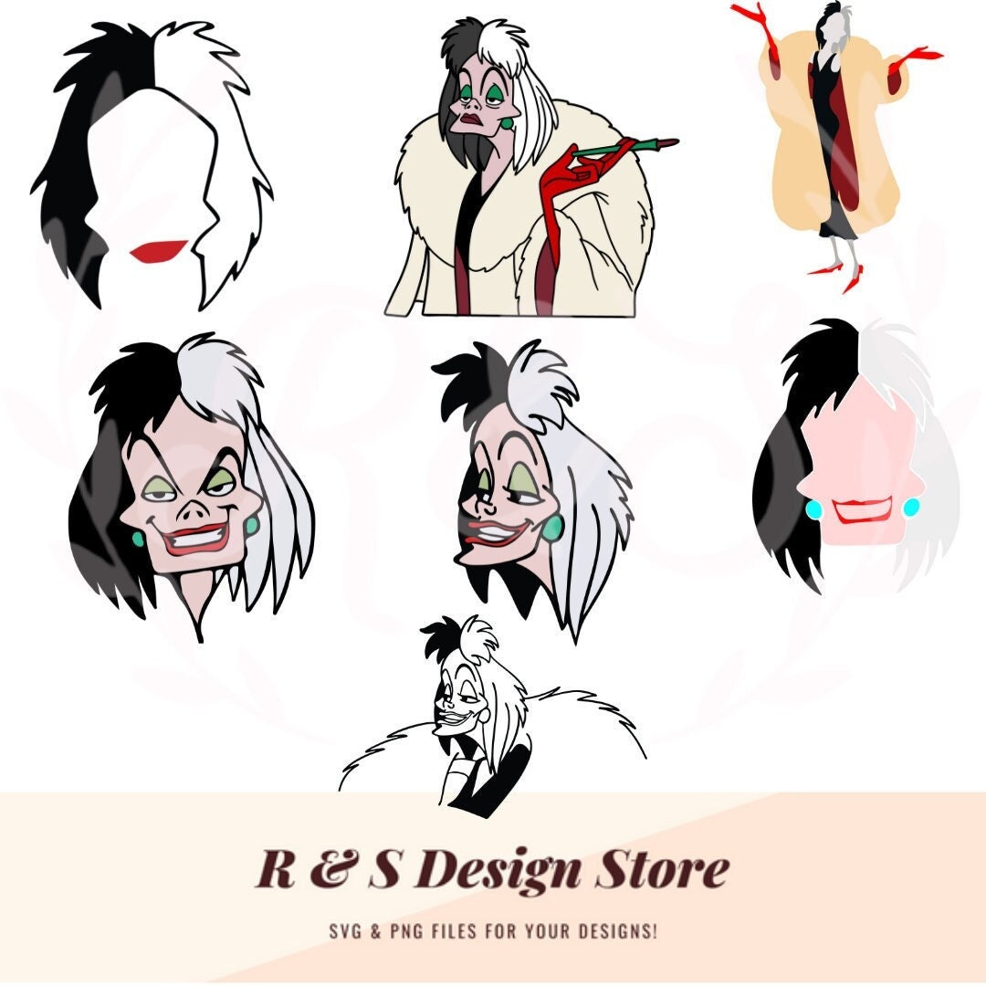 Villain, Dalmatian Woman, Crazy, Evil, Svg, Png. - Etsy