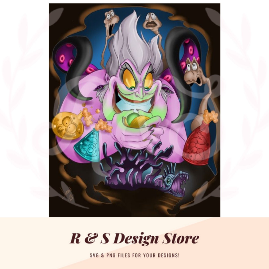 Sea Witch, Villain, Ursula, Octopus, Witch, Evil, Png, Tumbler. - Etsy
