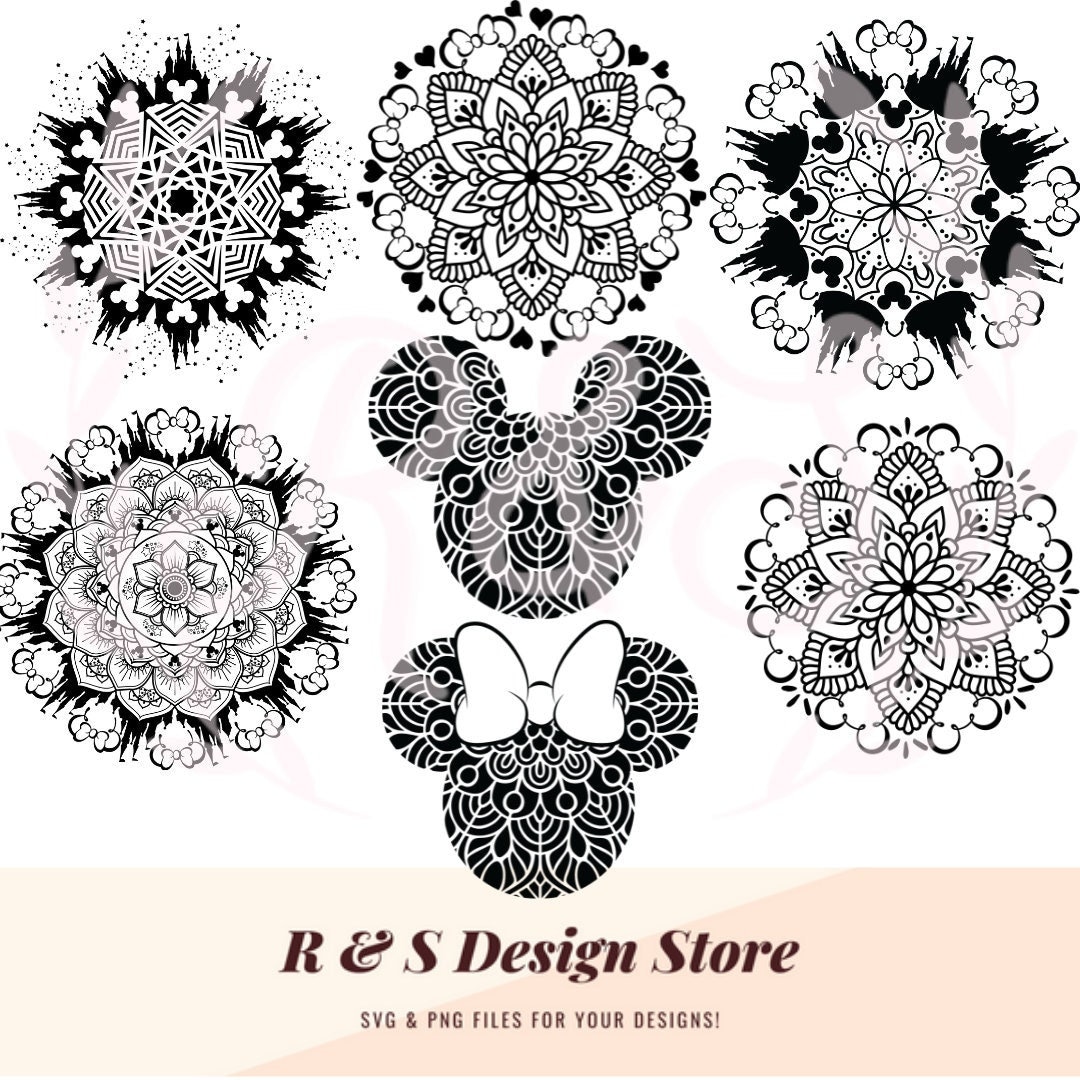 Mandalas, Themed Mandalas, Mouse Mandalas, Svg, Png. - Etsy
