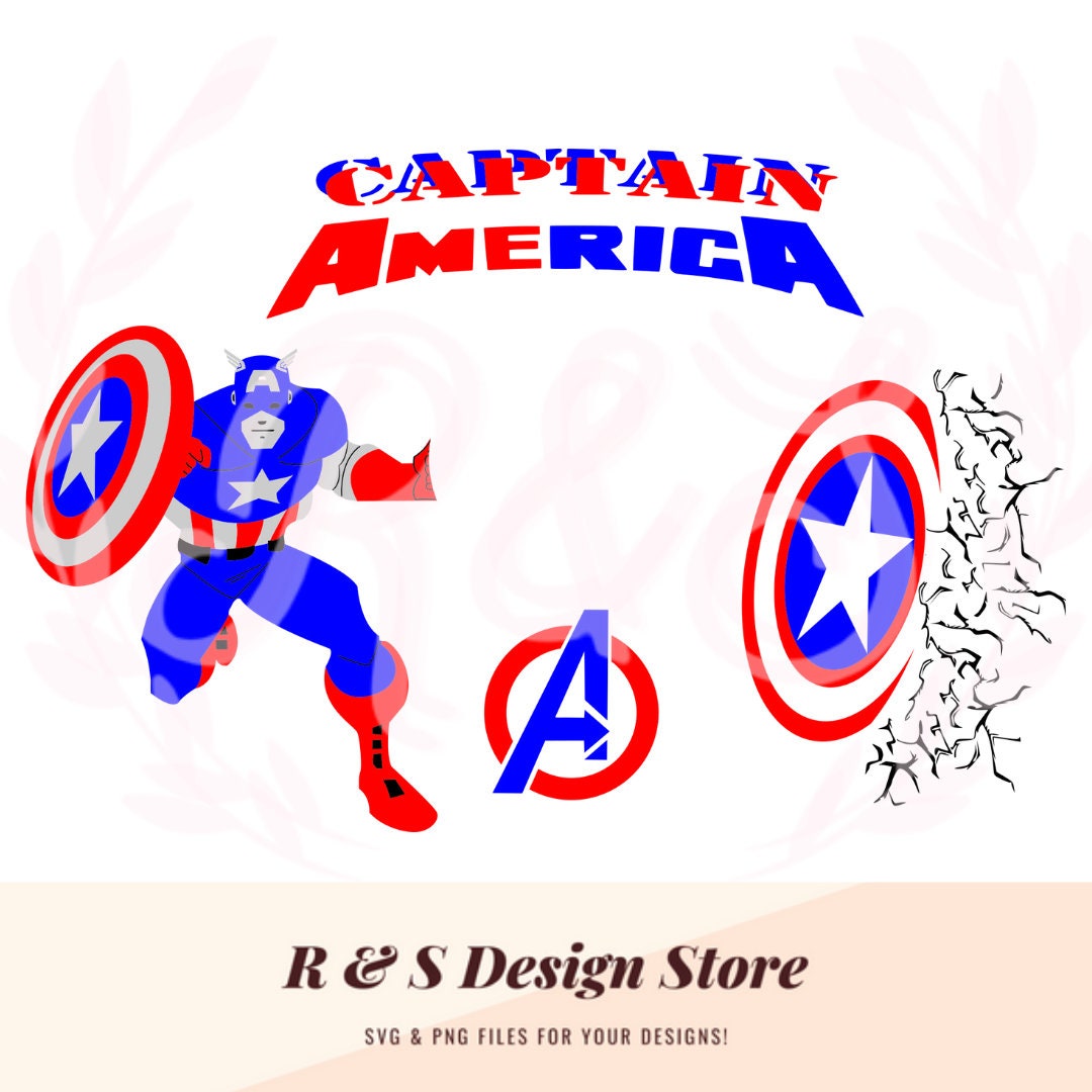 Captain, Superhero, America, Shield, Cup Wrap, Starbucks, Png, Svg. - Etsy