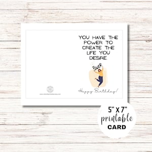 Happy Birthday Card | Printable Greeting Card | Positive Affirmation ...