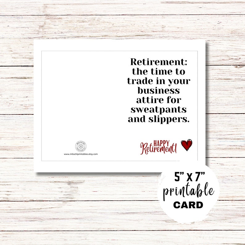 Funny Retirement Card - Sweatpants and Slippers - Happy Retirement ...
