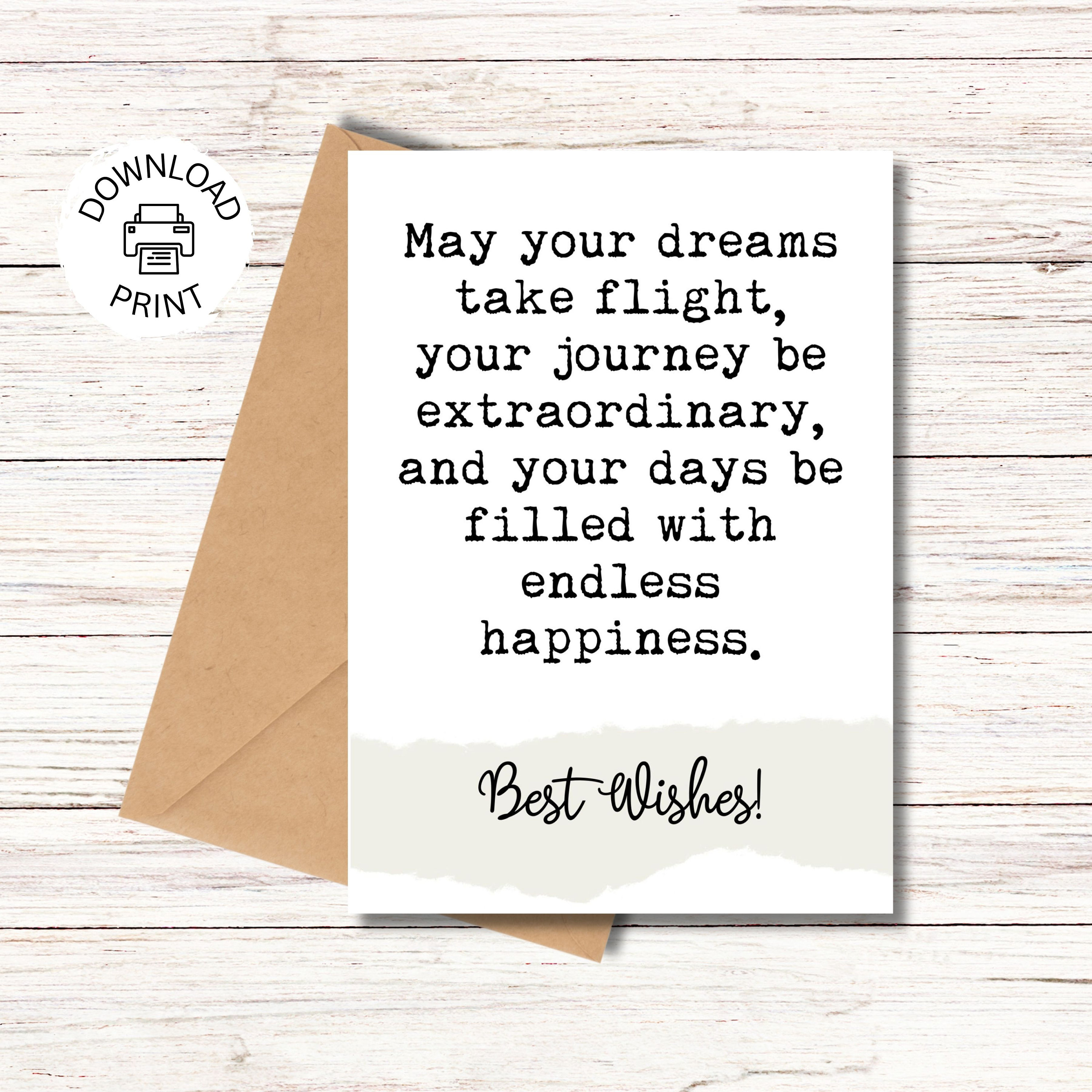 Best Wishes Card | Printable Greeting Card | Endless Happiness ...