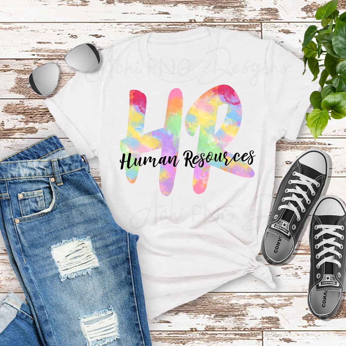HR Human Resources PNG Sublimation Design, Tie Dye, Office T-shirt ...