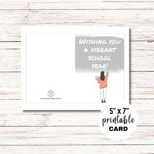 Back to School Printable Card, Greeting Card, 1st Day of School Card ...