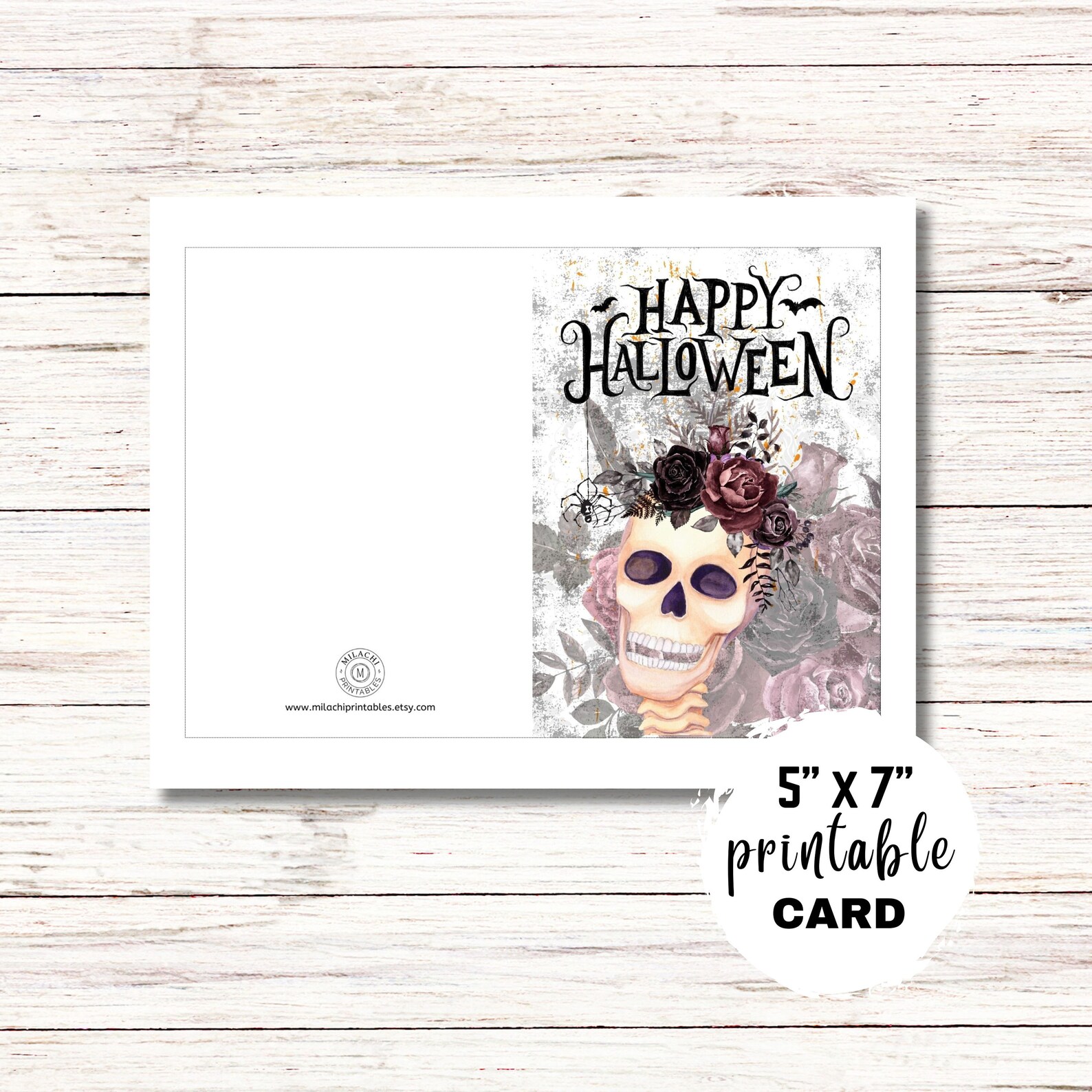 Happy Halloween Card - Printable Greeting Card - Trick or Treat ...