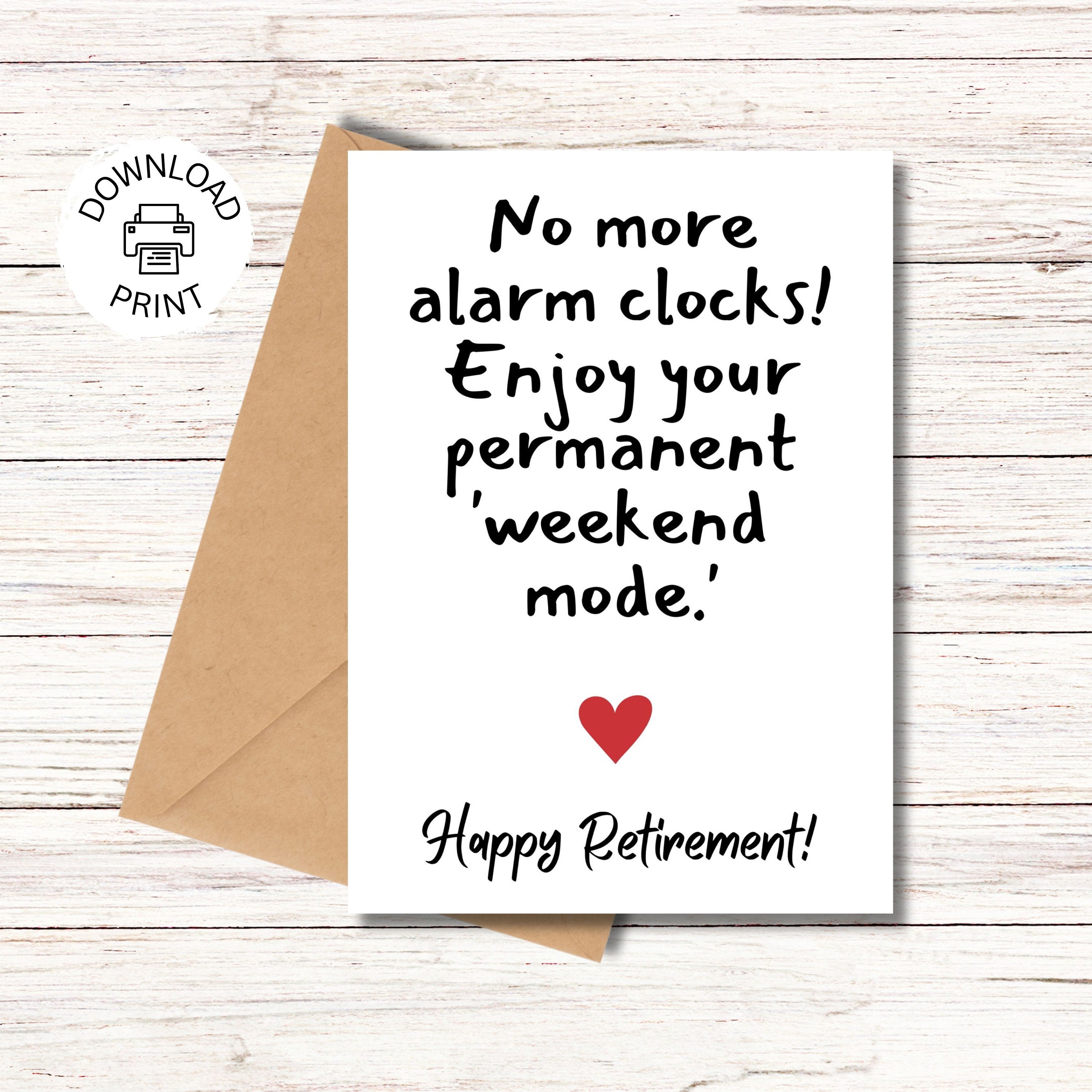 Weekend Mode - Funny Retirement Card - Happy Retirement Greeting Card ...