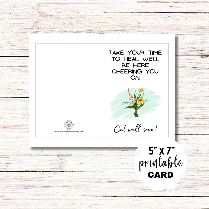 Get Well Soon Card - Printable Greeting Card - Get Well Wishes ...