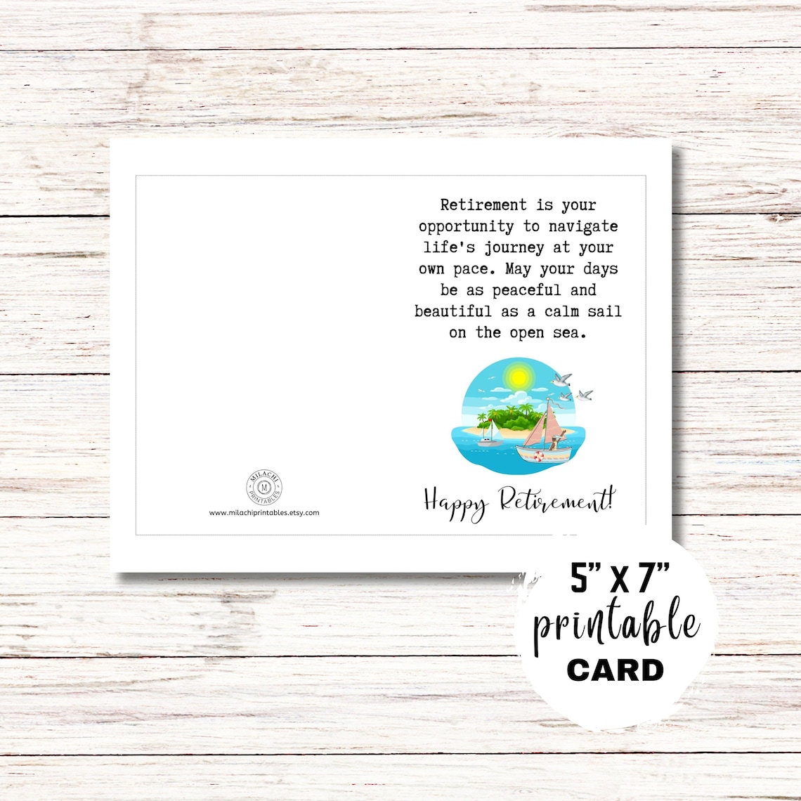 Printable Retirement Card, Sailing Into the Sunset, Happy Retirement ...