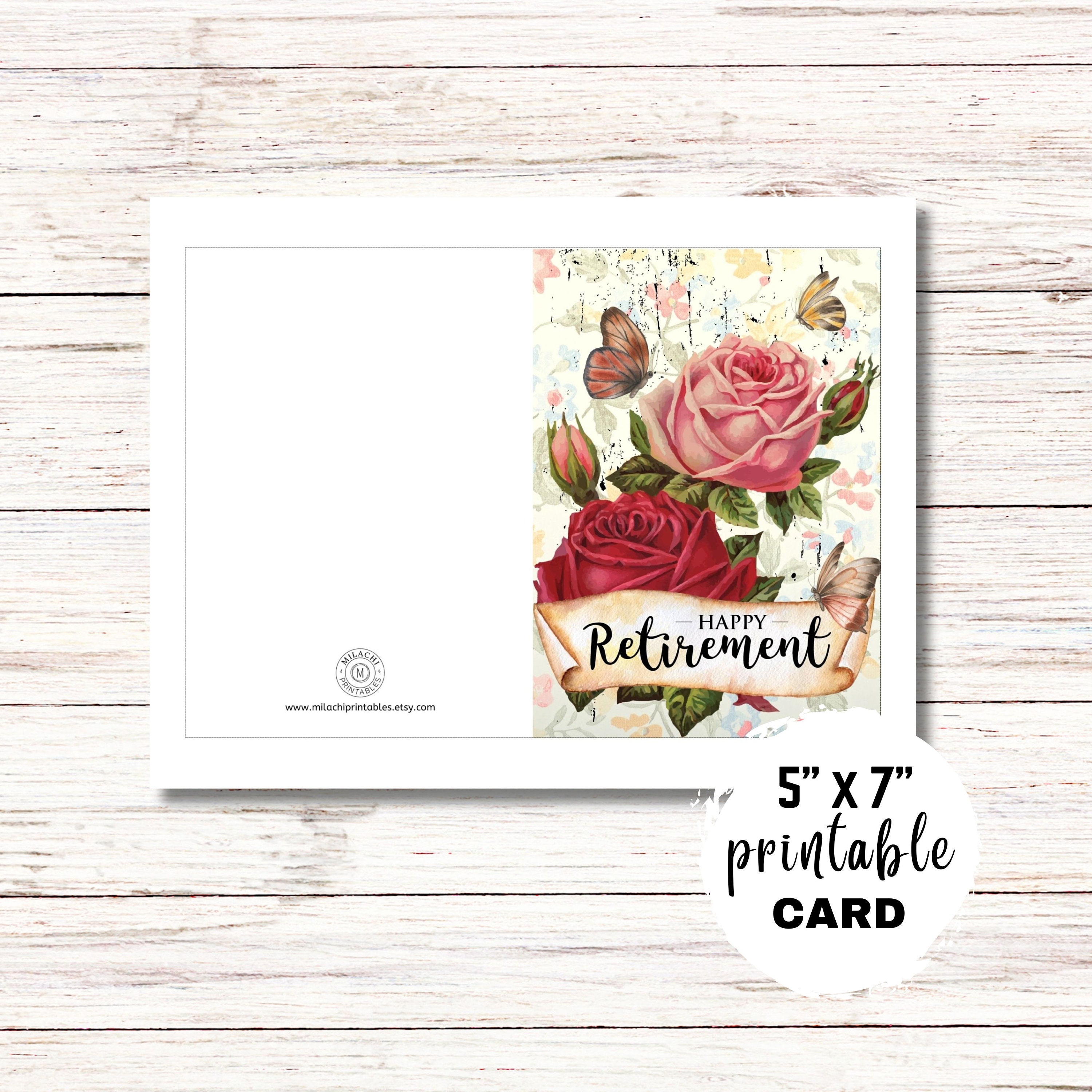 Printable Happy Retirement Card, Happy Retirement Greeting Card ...