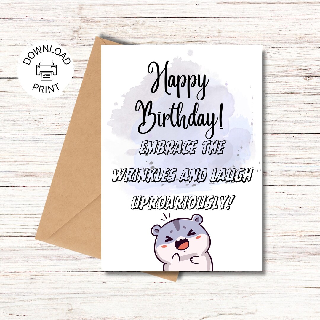 Unforgettable Wishes - Funny Birthday Card - Printable and Instant ...