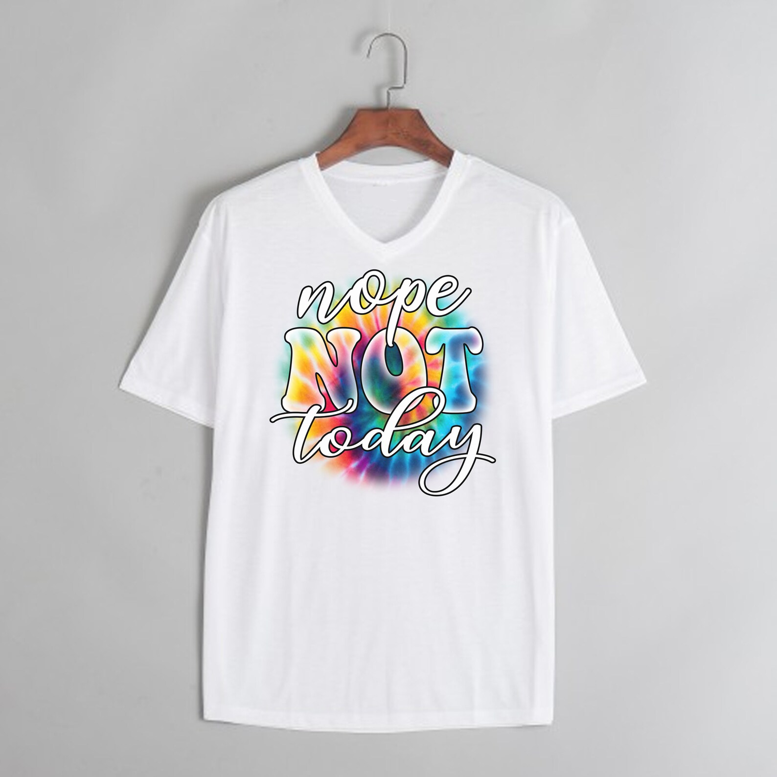Nope Not Today PNG, Sublimation Design, Tie Dye, Sarcastic PNG, DTG ...