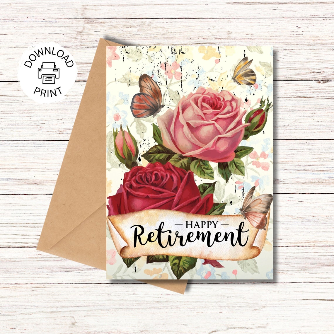 Printable Happy Retirement Card, Happy Retirement Greeting Card ...