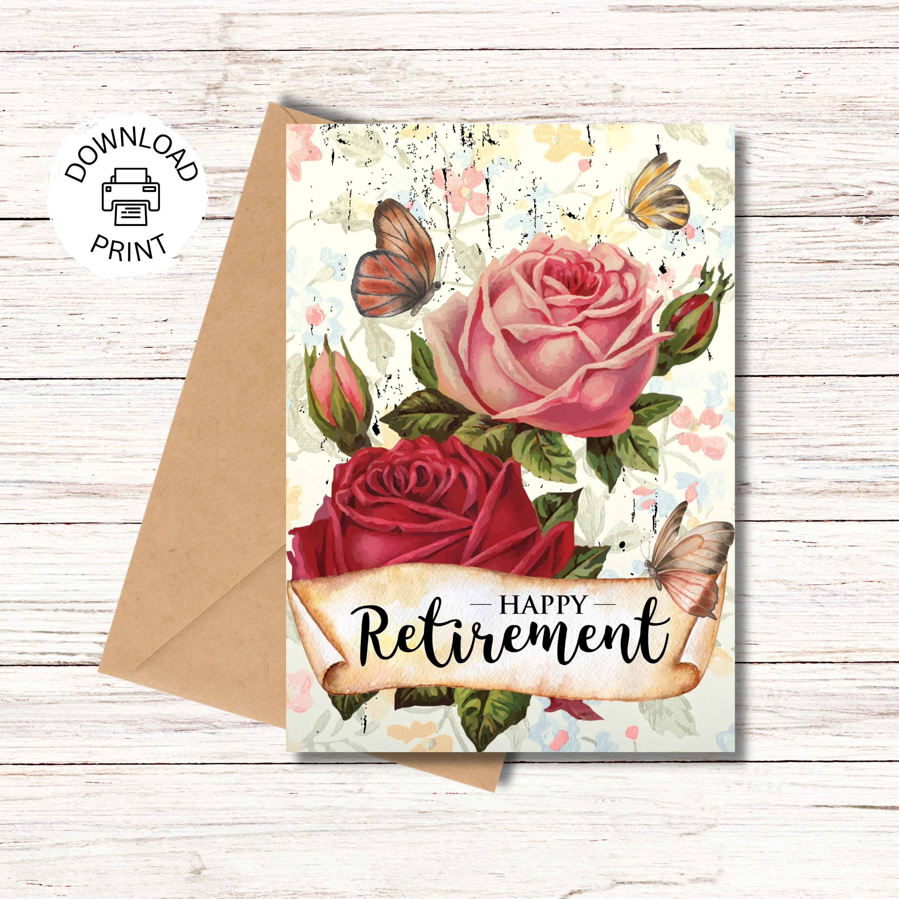 Printable Happy Retirement Card, Happy Retirement Greeting Card ...