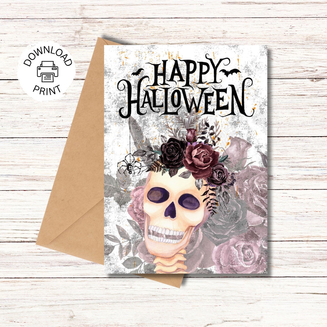 Happy Halloween Card - Printable Greeting Card - Trick or Treat ...