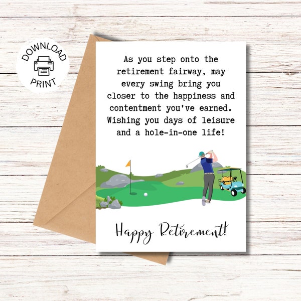 Printable Retirement Card - Etsy