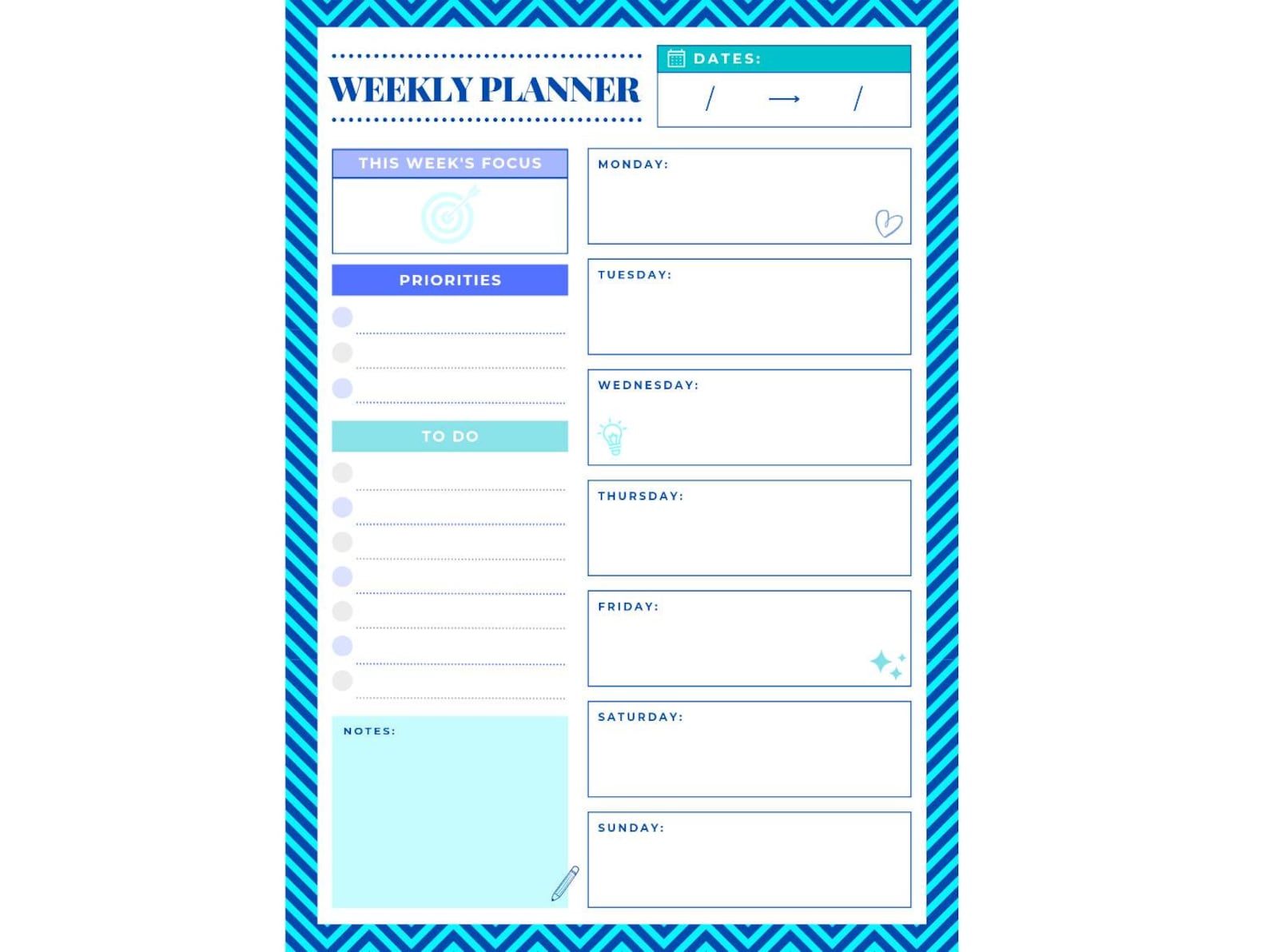 Weekly Plannerplan My Weekweekly Organisingweekly - Etsy