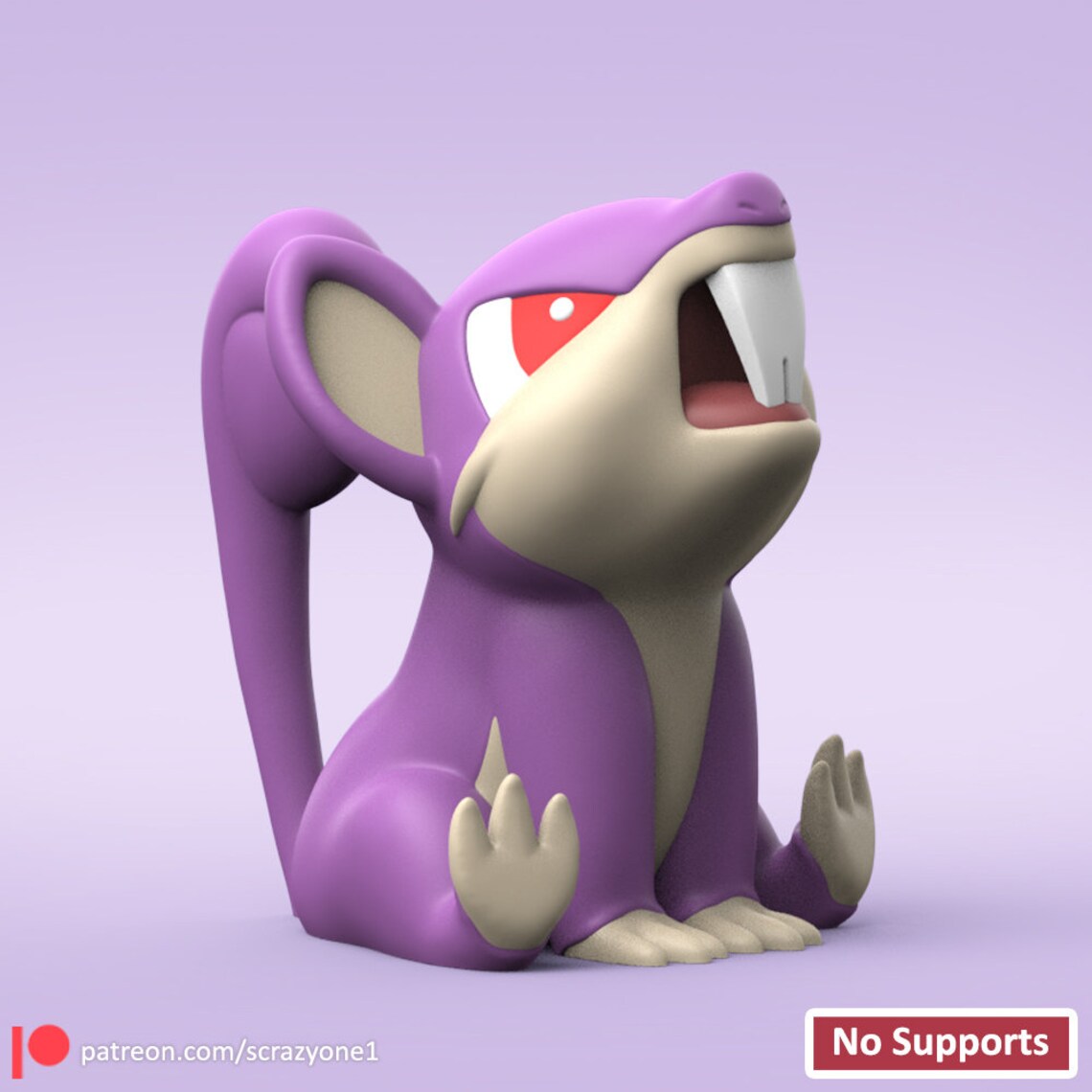 Custom 3D Printed Sitting Rattata Pokemon Watch It Be Made - Etsy