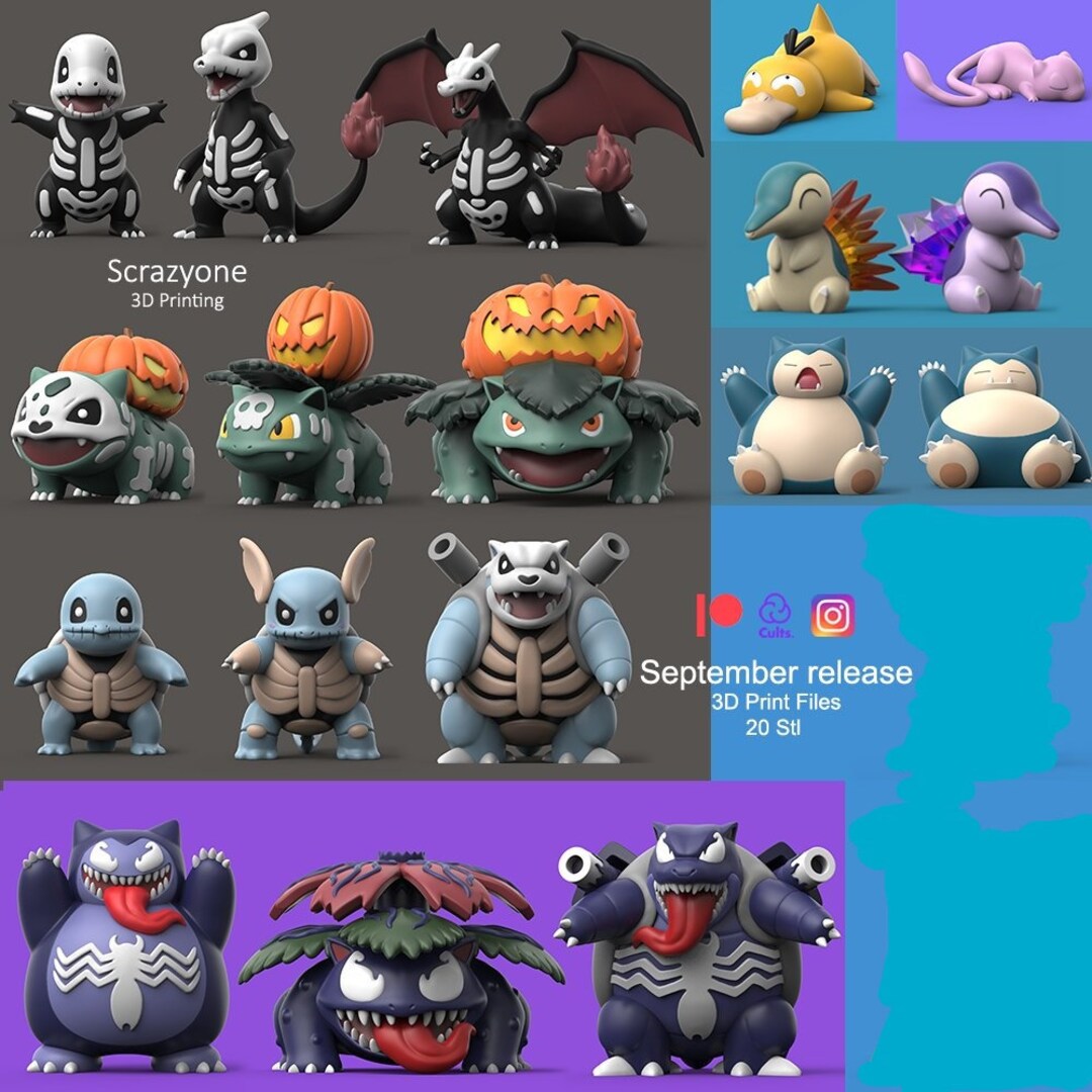 Custom 3D Printed Spooky Pokemon Watch It Be Made - Etsy